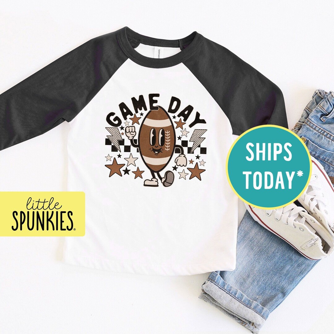 Game Day Football With Face Raglan Tee, Gifts for Football Lovers ...
