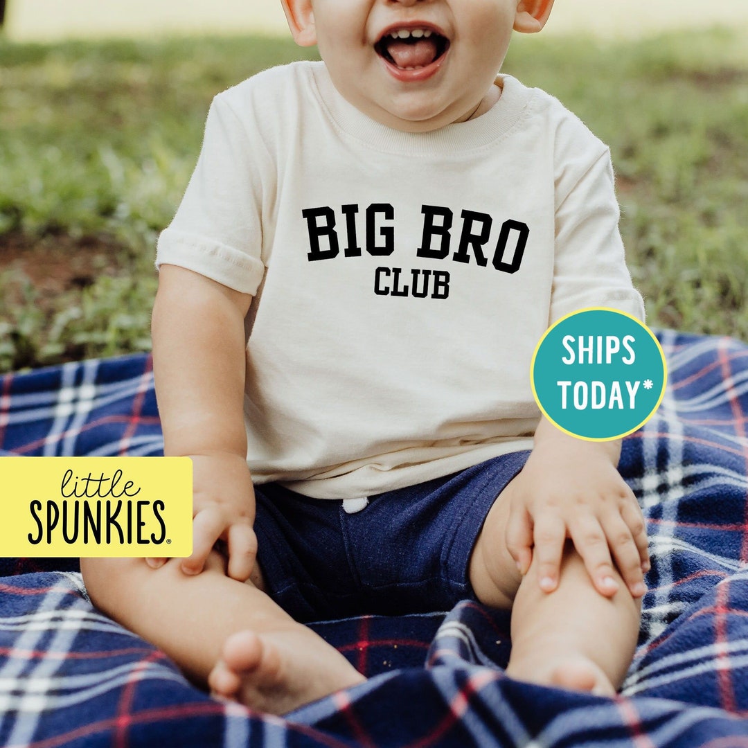 Big Brother Club Graphic Tee, Big Bro Club Natural T-shirt, Cute ...
