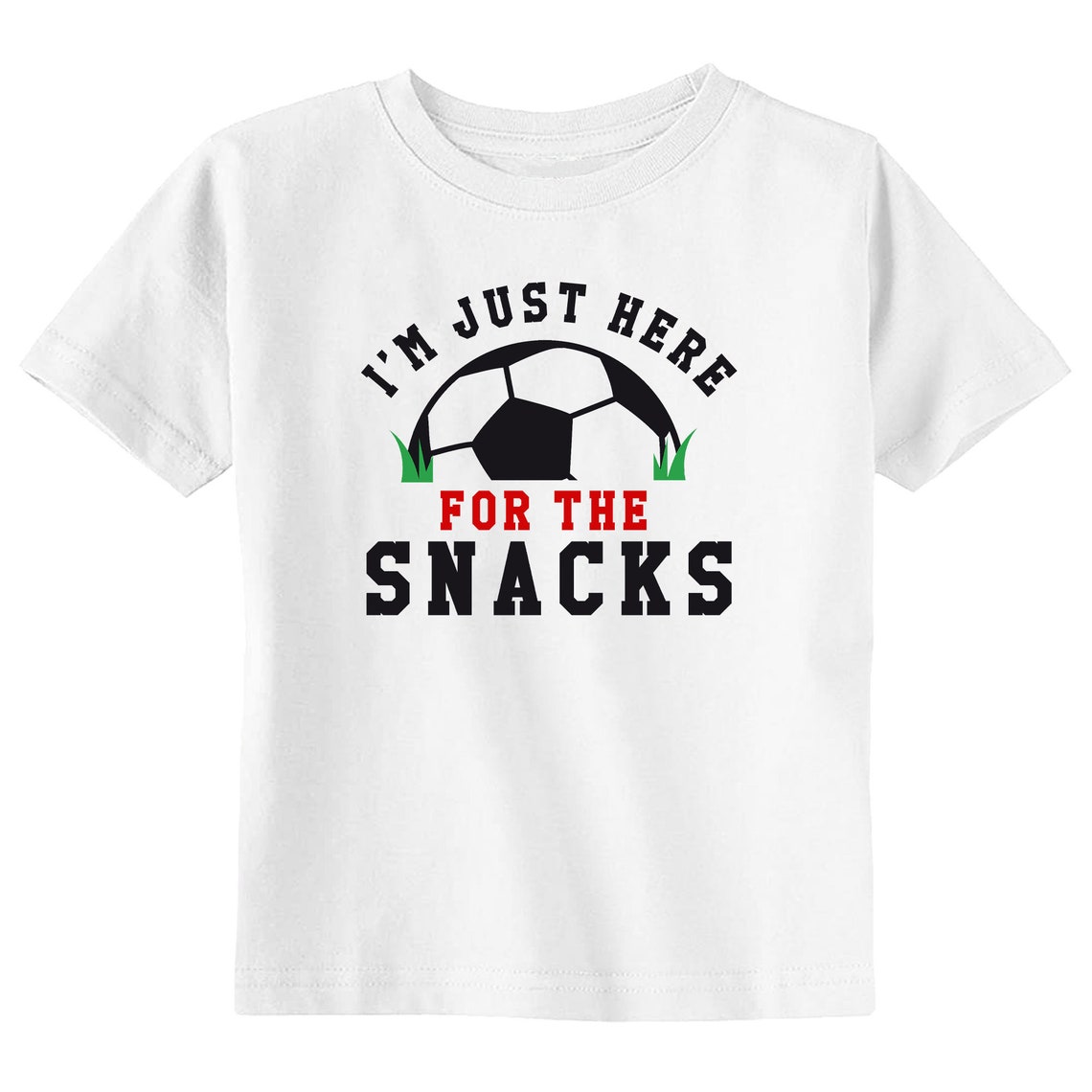 I'm Just Here for the Snacks Onesies® Brand: Funny Soccer Game Day Baby ...