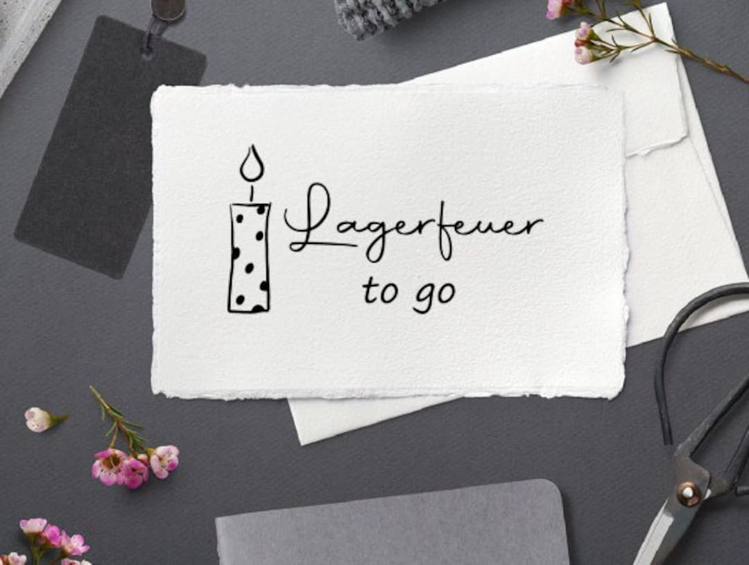 Stempel Motivstempel Lagerfeuer to go Kerze - Etsy.de