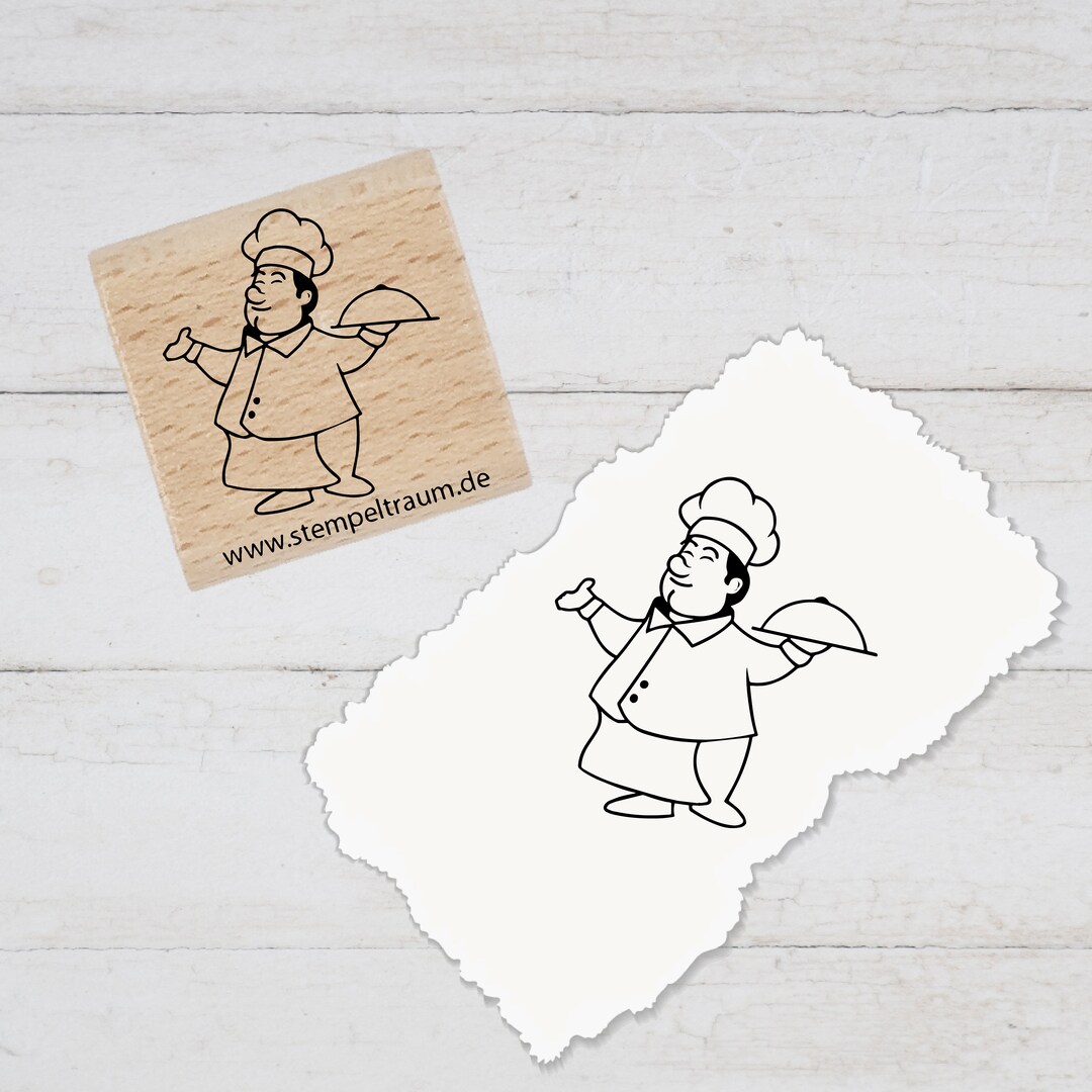 Motif Stamp Chef Stamp Gift DIY Stamp for Making Cards, Paper, Fabrics ...