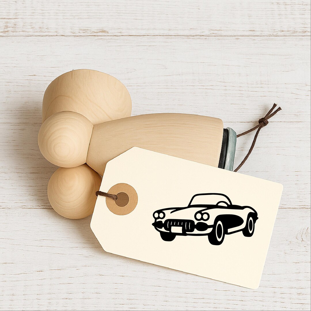 Stempidoo Motif Stamp - US Classic Car - | Maxi Mini Stamp (approx. Ø ...