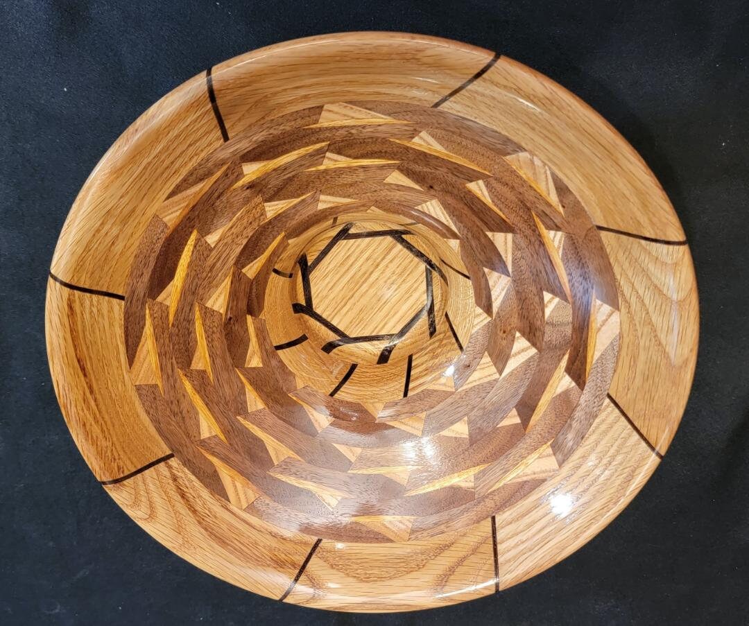 Segmented Fruit Bowl. Decorative Fruit Bowl. Wood Display Bowl. Wooden ...