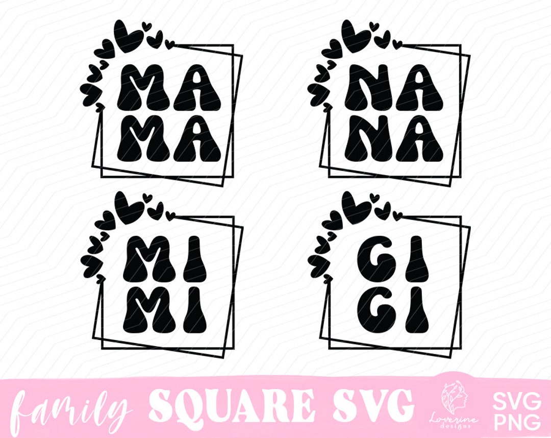 Mom Frame Svg Bundle, Mama Svg, Mimi Svg, Nana Svg, Heart Frame Svg ...