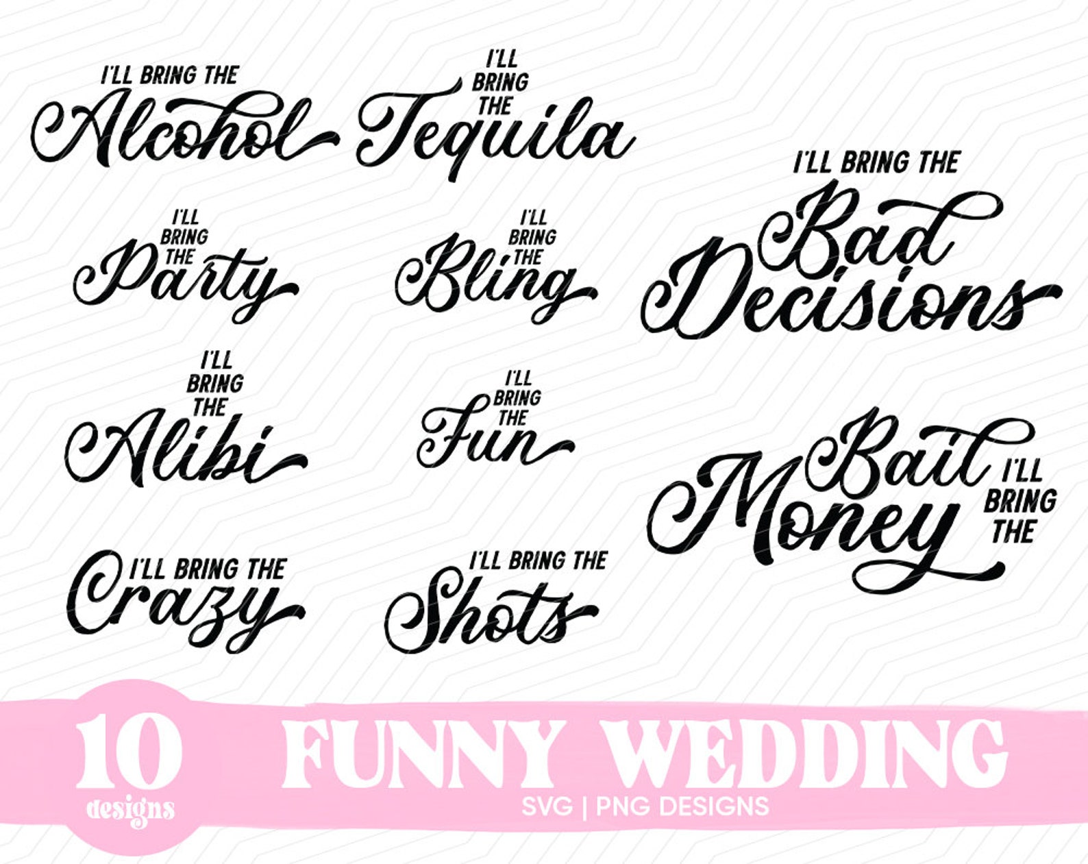 Bridal Party SVG Bundle Bachelorette Party Svg Bride Svg - Etsy