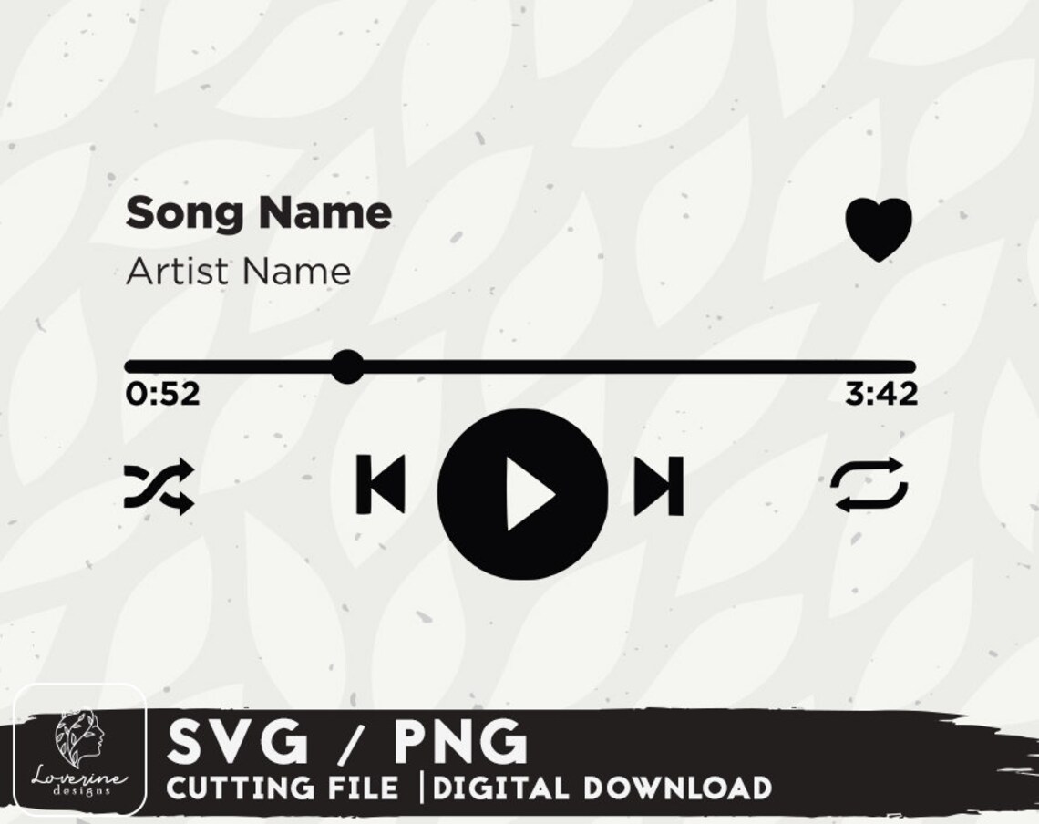 Music Player SVG Design – Spotify Album, Cricut Cut File (digital ...