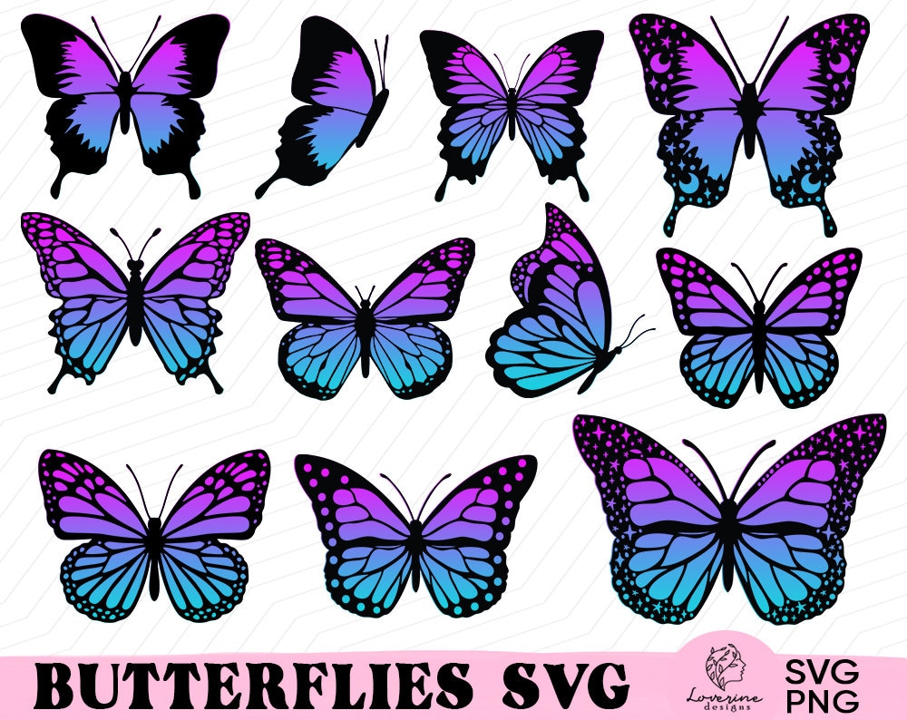 Butterfly SVG, Butterfly Svg Bundle, Layered Butterfly Svg Cut Files ...