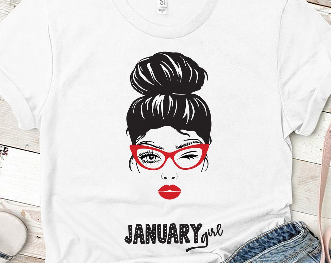 January Girl SVG Design - Boss Girl Svg Files for Cricut - Woman With ...