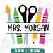 Teacher Split Monogram Svg, Pencil Monogram Svg, Teacher Svg, Pencil ...