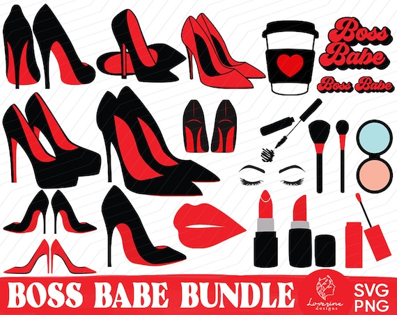 Red Bottom Stiletto Heels SVG Design Bundle Boss Babe Svg - Etsy