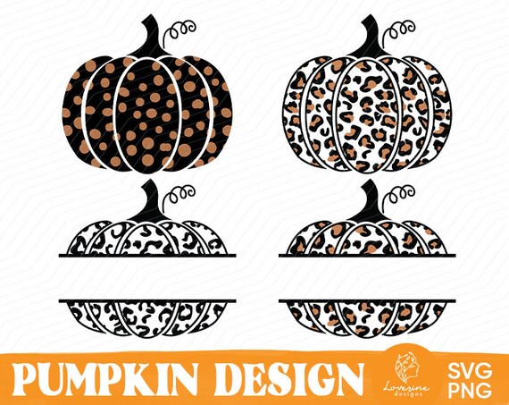 Pumpkin Svg Bundle Split Monogram Pumpkin Svg Files for - Etsy