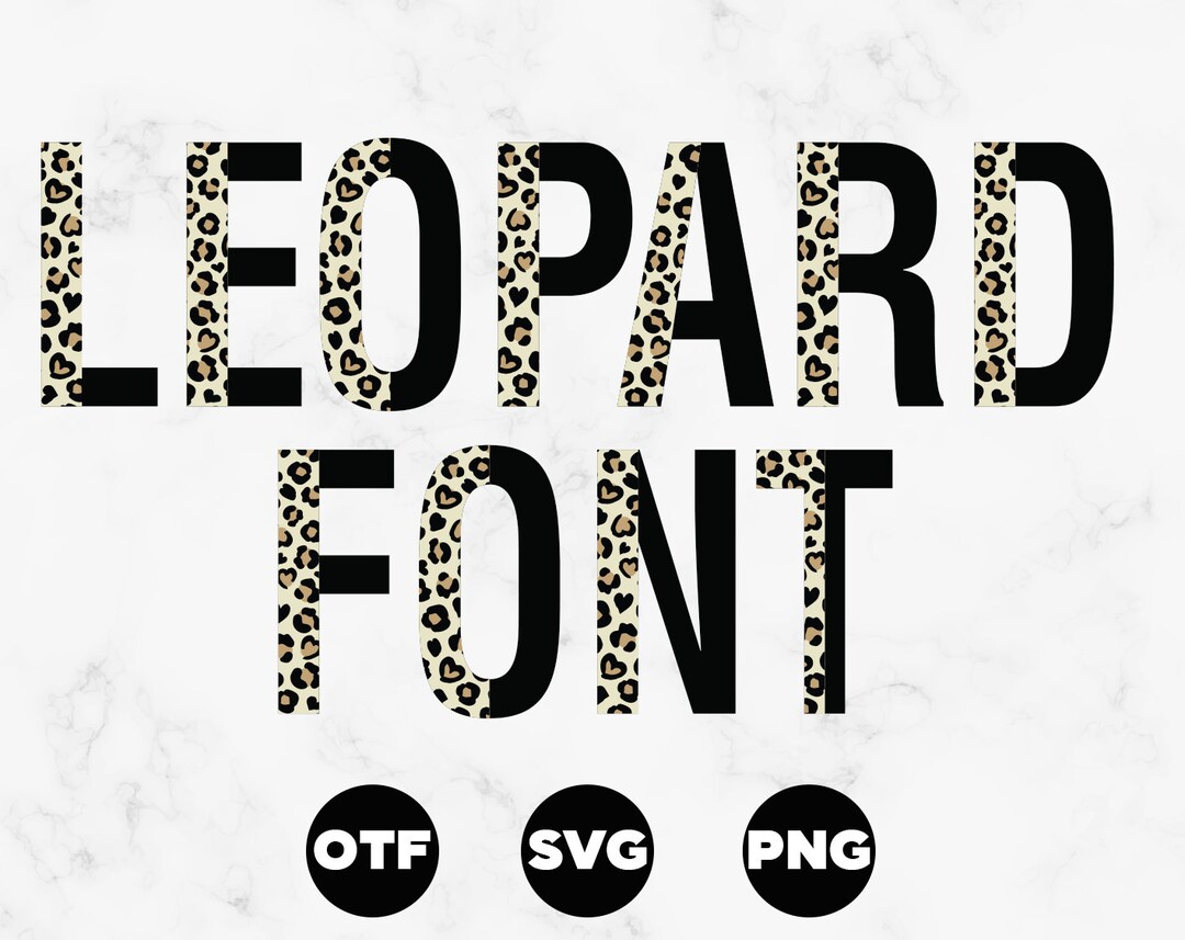 Half Leopard Font, Installable FONT OTF File, Leopard Letters SVG ...