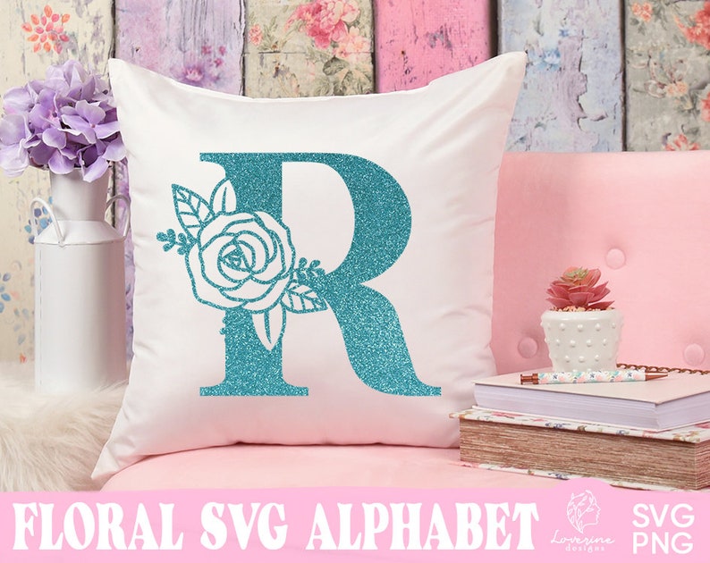 Rose Monogram SVG Alphabet Floral Monogram Svg Font Alphabet - Etsy