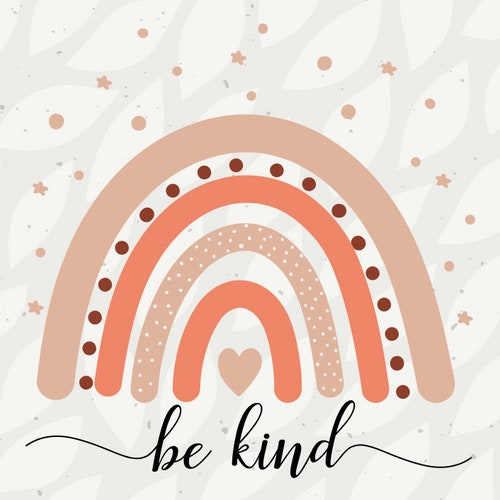 Be Kind Rainbow SVG Design Be Kind Svg Files for Cricut / - Etsy
