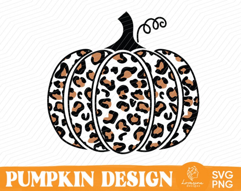 Leopard Print Pumpkin SVG, Thanksgiving Cricut Files (digital Download ...