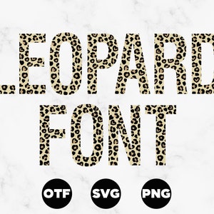 Leopard Font, Installable FONT - OTF File, Leopard Letters SVG, Fonts ...