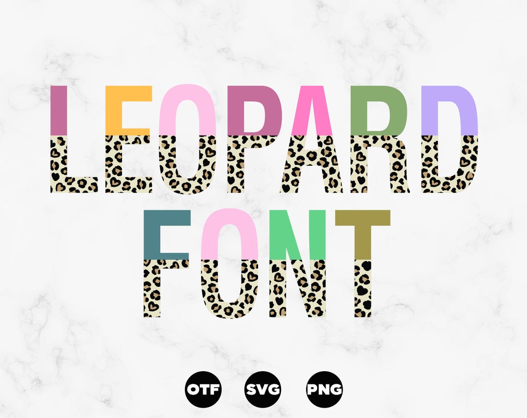 Half Leopard Font, Installable FONT OTF File, Leopard Font, Font SVG ...