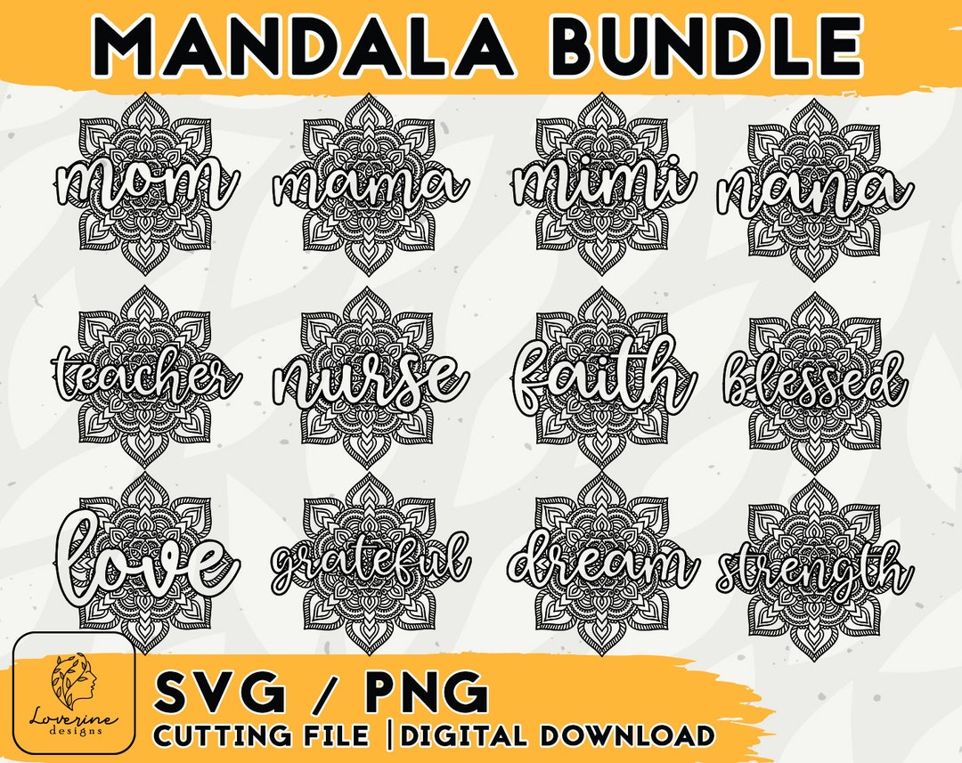 Mandala SVG Bundle Mandala Svg Design Mandala Svg Files for Cricut ...