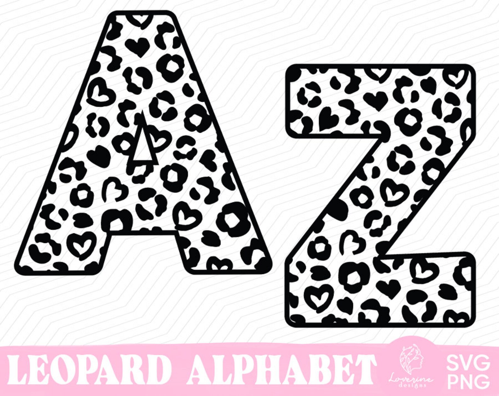 Leopard Print Alphabet Svg Leopard Pattern Alphabet SVG - Etsy