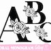 Rose Monogram SVG Alphabet, Floral Monogram Svg Font, Alphabet Svg ...