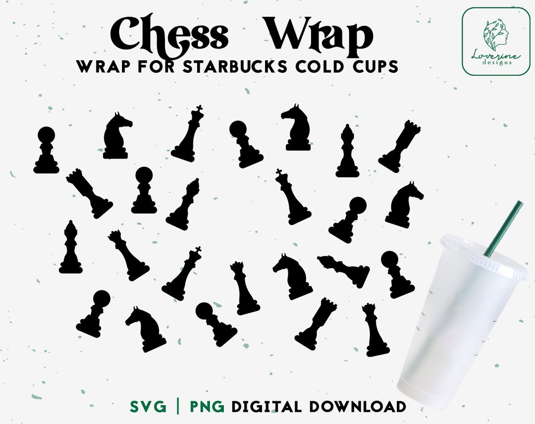 Chess 24oz Venti Cold Cup Svg - the Queen's Gambit Cold Cup - Chess ...