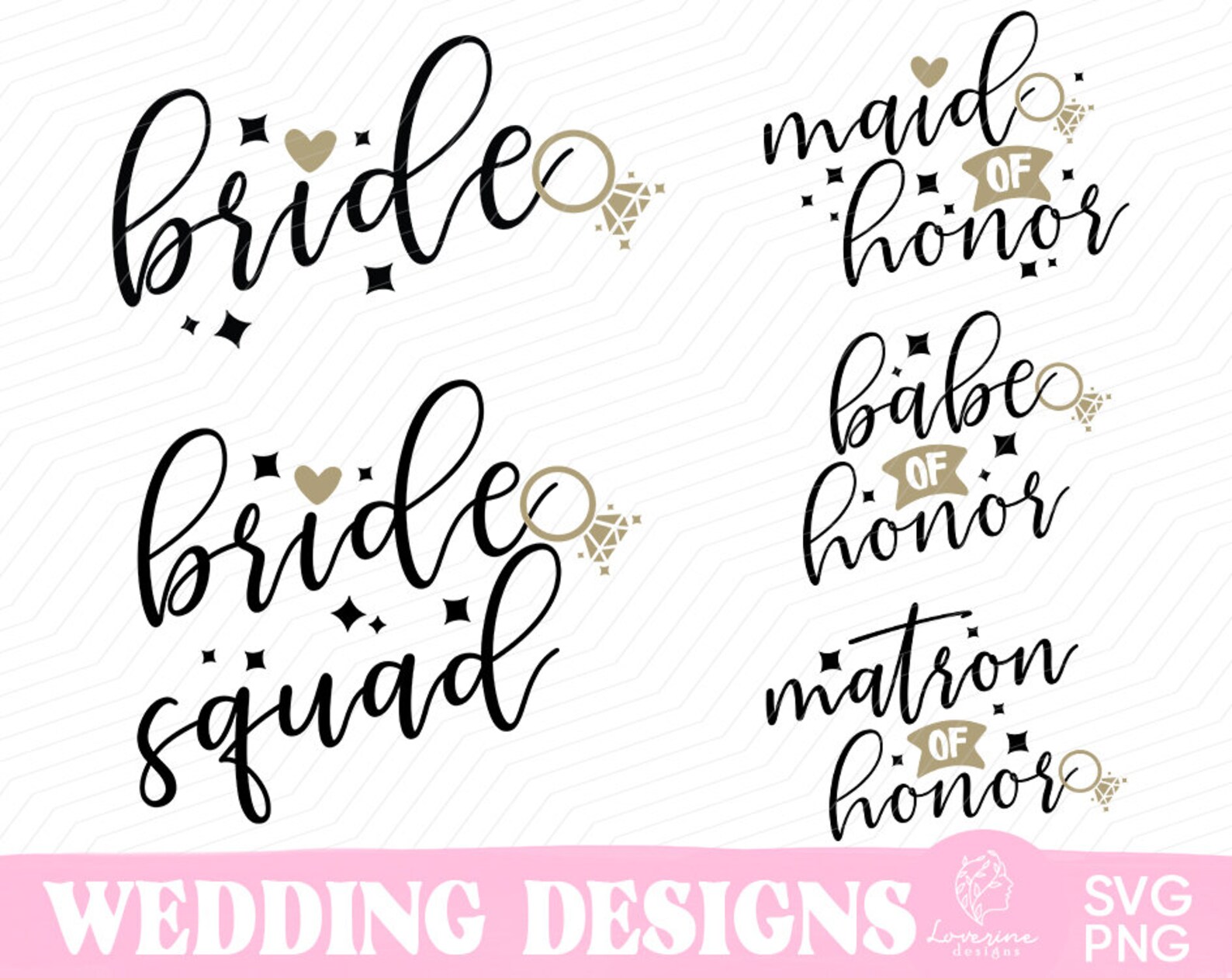 Bridal Party Svg Bundle Bride Tribe Svg Bride Svg - Etsy