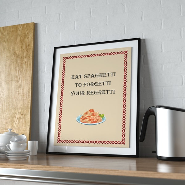Spaghetti Poster - Etsy