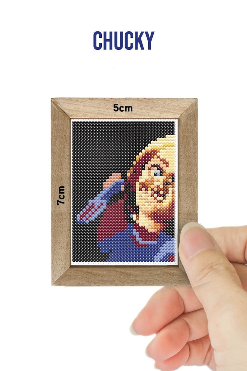 Chucky Movie Poster Cross Stitch Pattern, Printable Chucky Cross Stitch ...