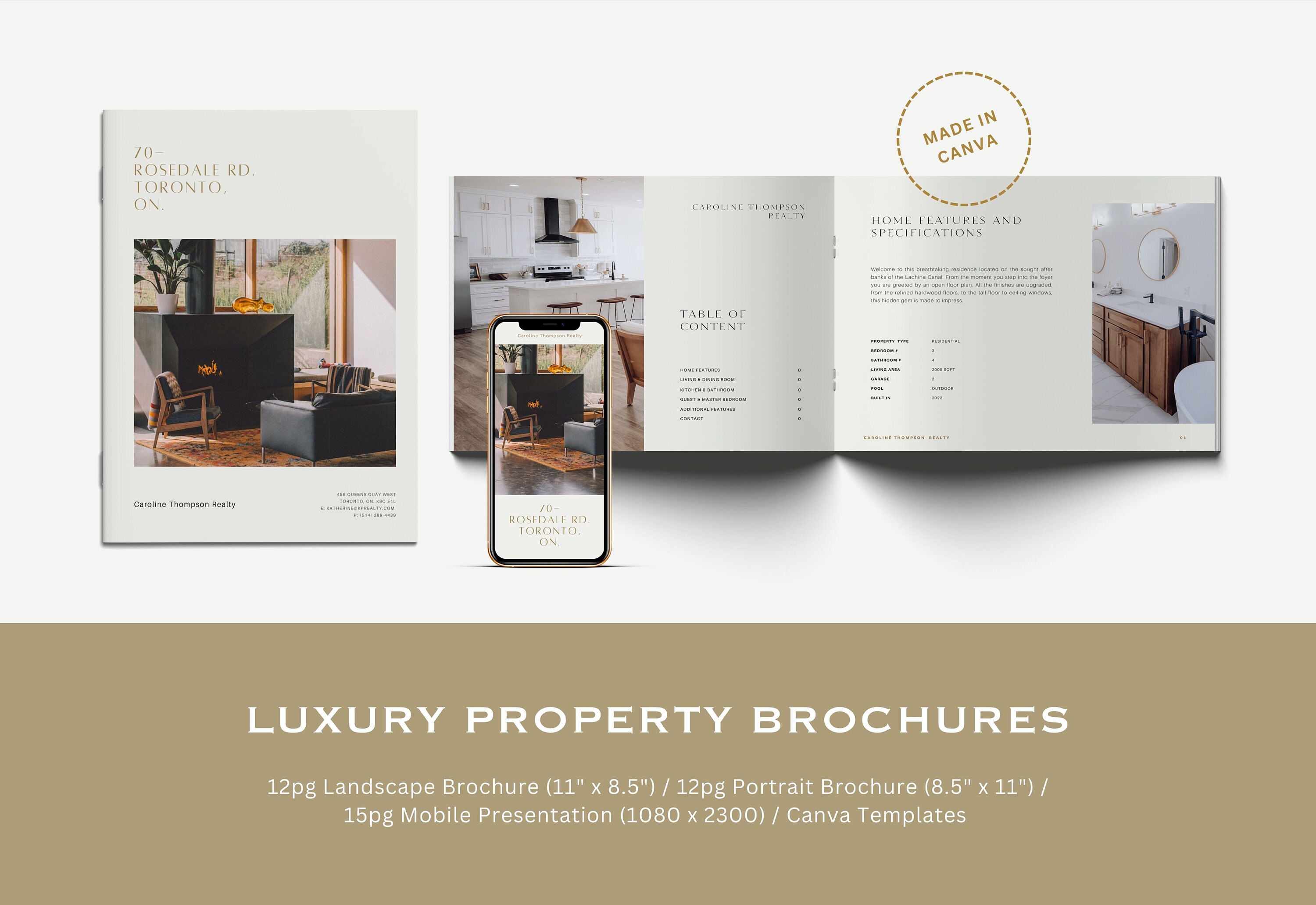 Luxury Property Brochure Real Estate Marketing Mobile - Etsy
