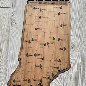 Indiana State Park Map - Etsy
