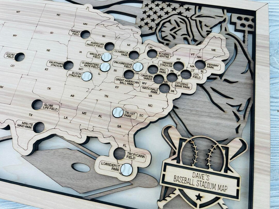Baseball Stadium Map Tracker - Etsy