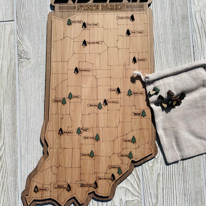 Indiana Map - Etsy