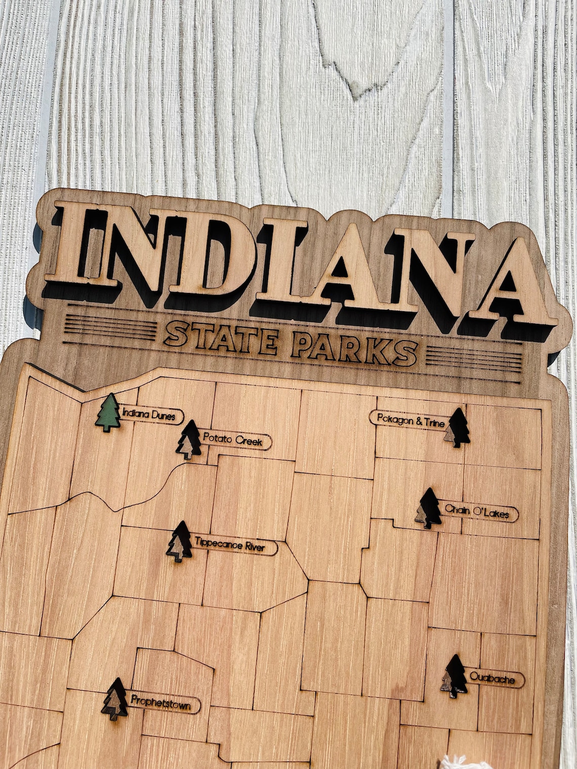 Indiana State Park Map - Etsy