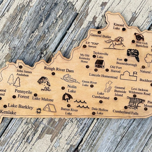 KY State Park Checklists WITH Pen // Kentucky State / Canvas - Etsy