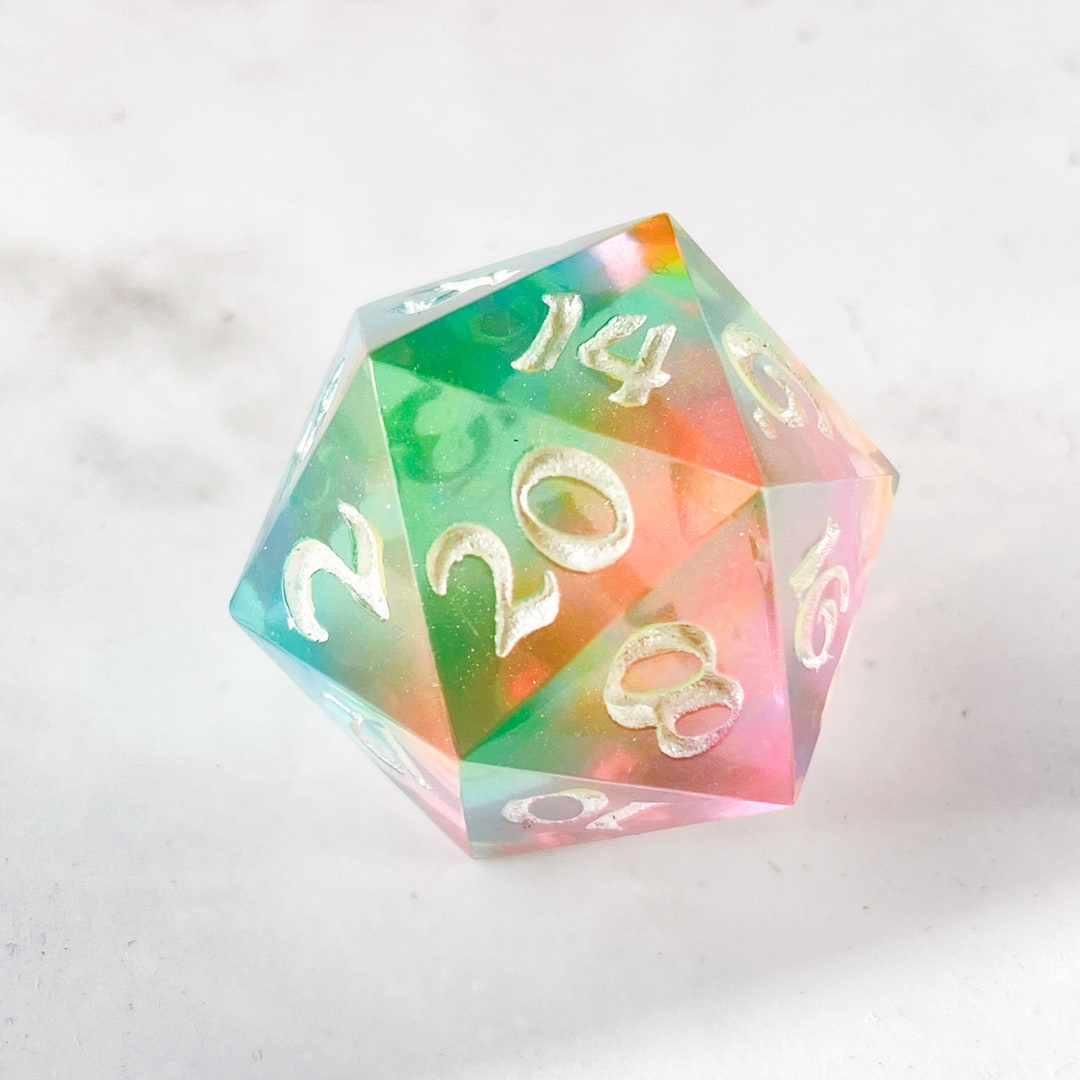 CMY Rainbow D20 Singles, Colorful Dice for Dnd, Rainbow D20, Gifts for ...