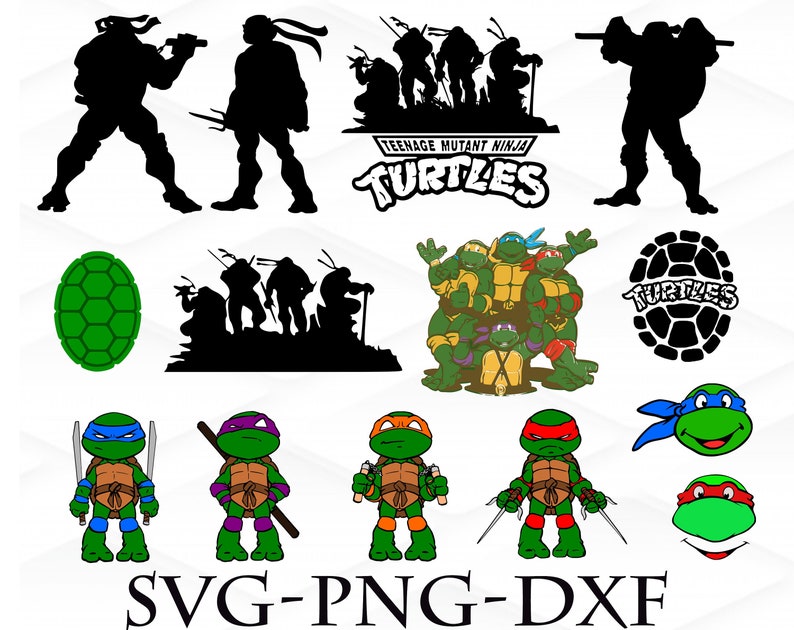 Ninja turtle bundle svg png dxf Ninja turtle svg png dxf | Etsy