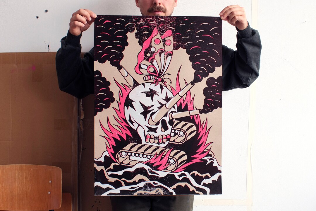 FIRE BUTTERY / Woodcut - Etsy