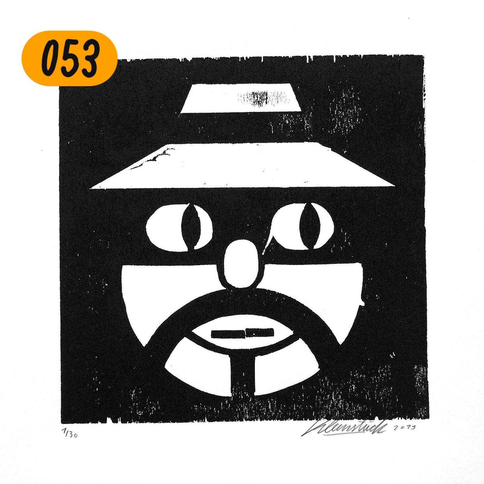 SQUARE FACES / 046 - 054 / Woodcut - Etsy