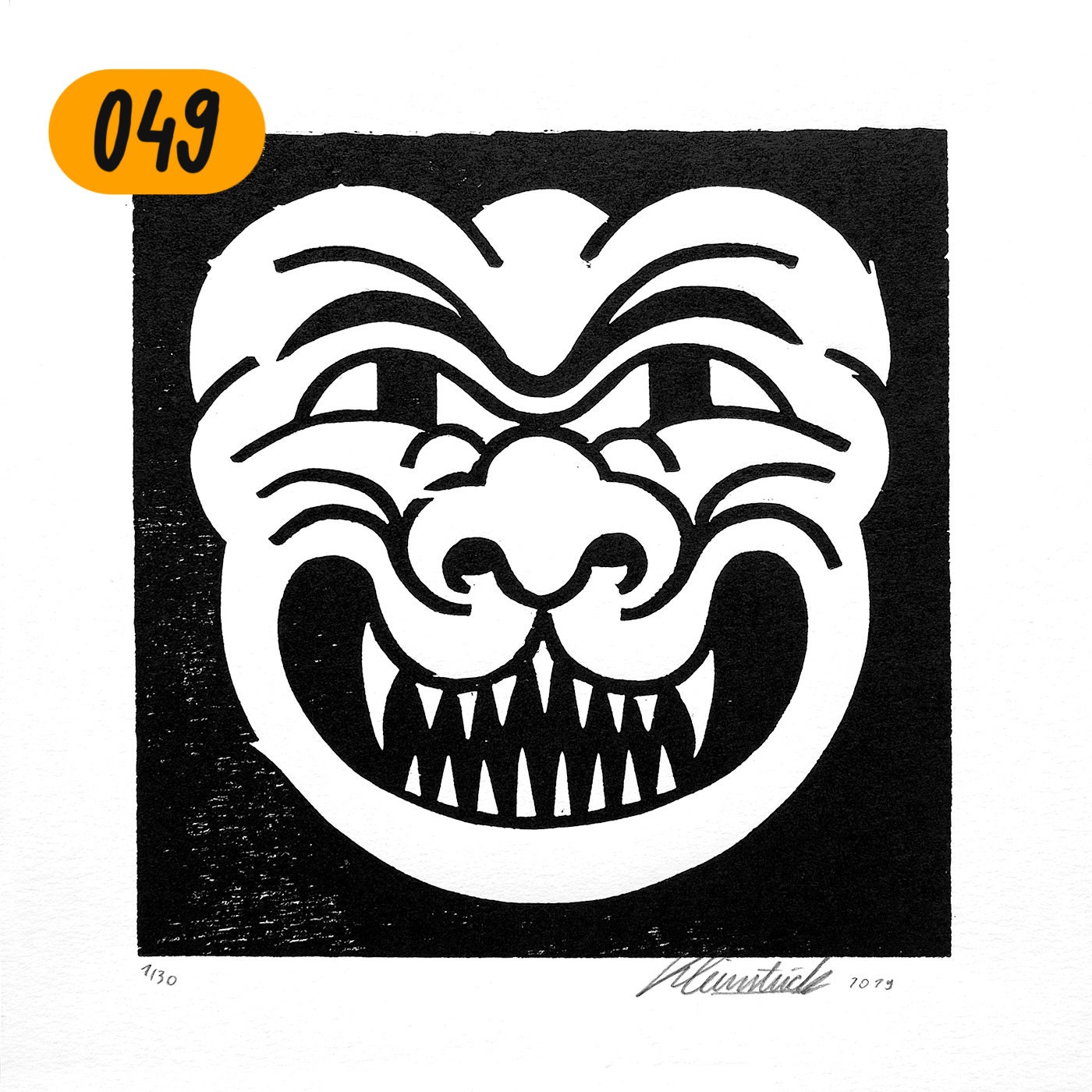 SQUARE FACES / 046 - 054 / Woodcut - Etsy