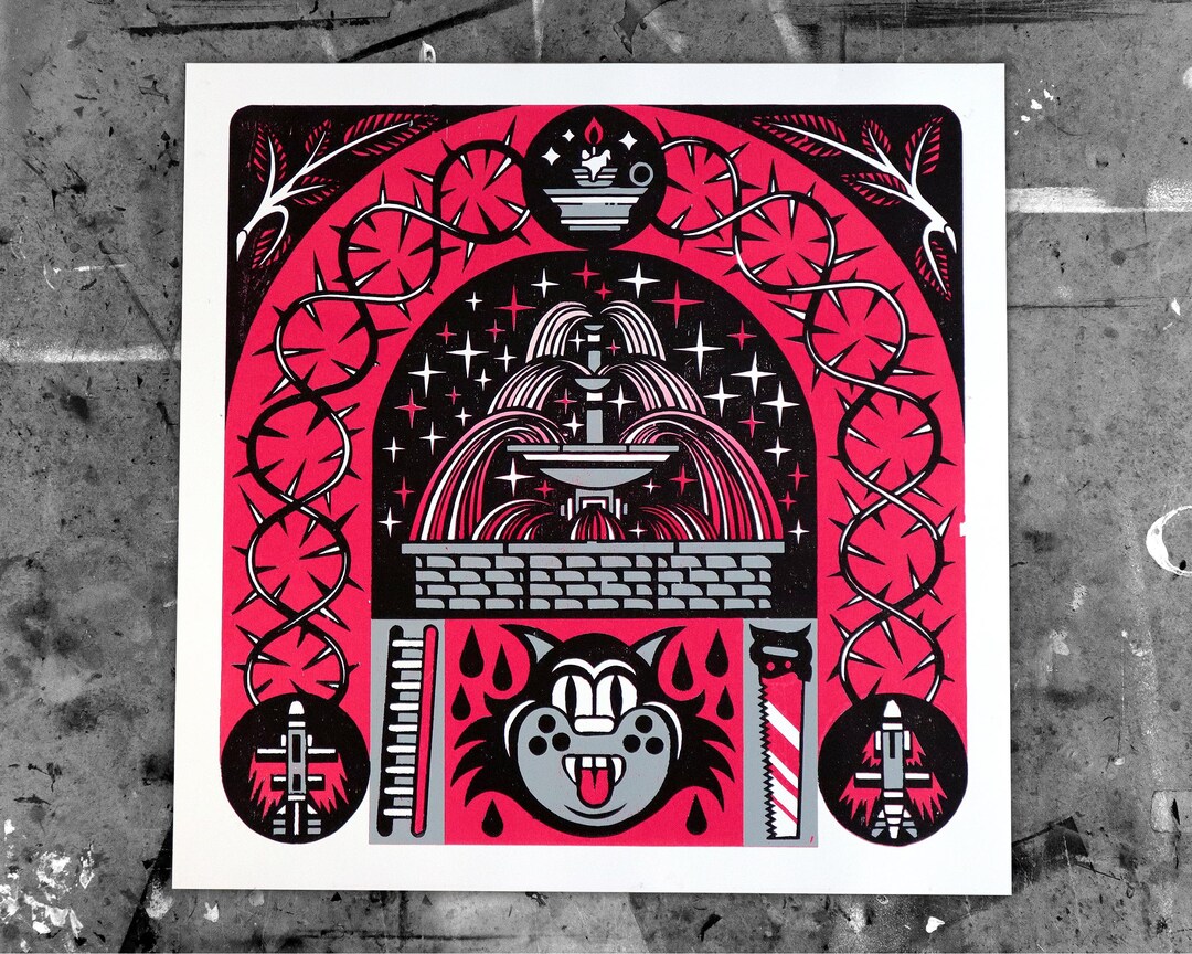 MARIA ALM / Reduction Woodcut Print / Limited Edition Woodcut ...