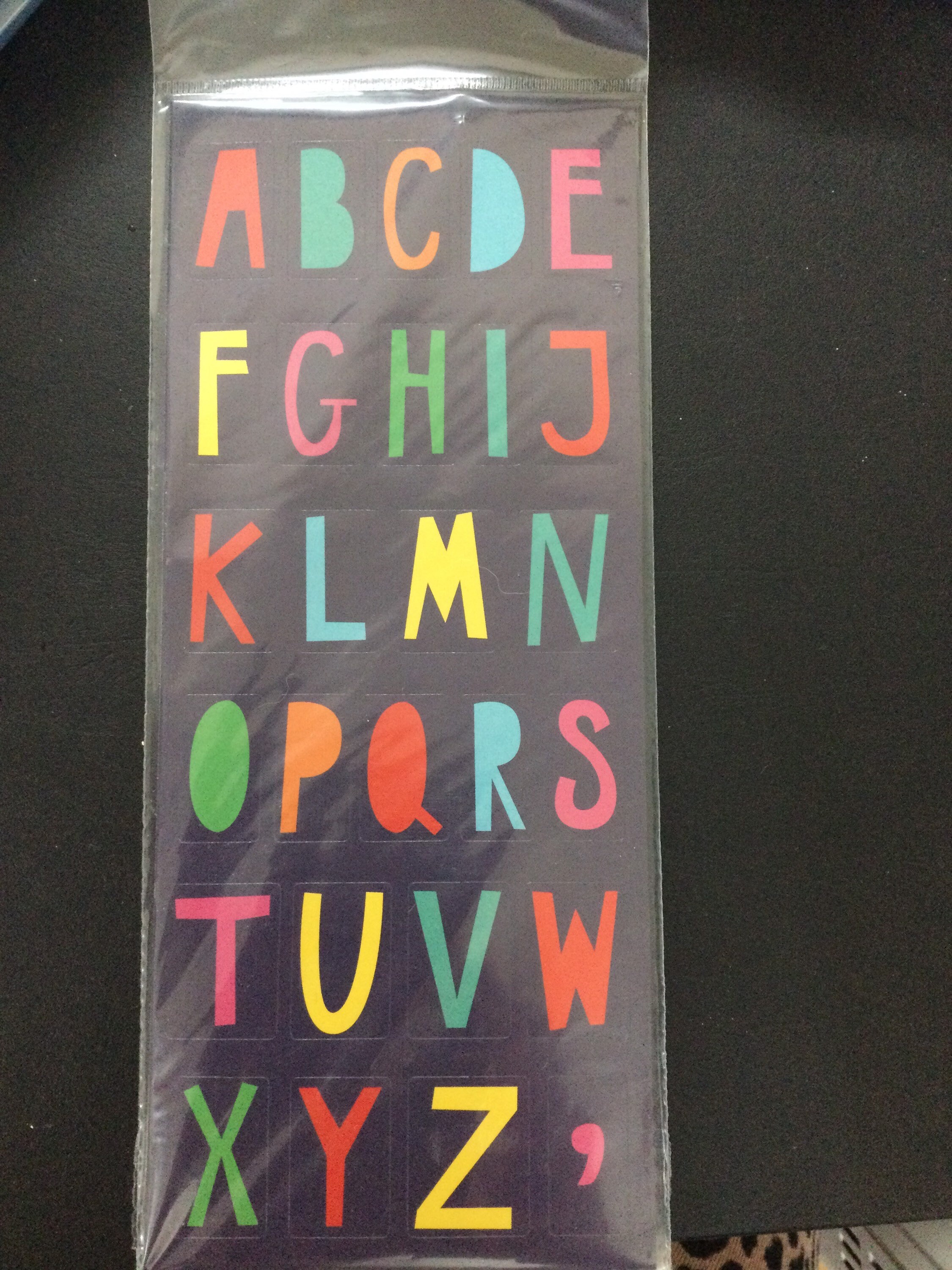 Colourful Alphabet Sticker Sheets x 6 | Etsy