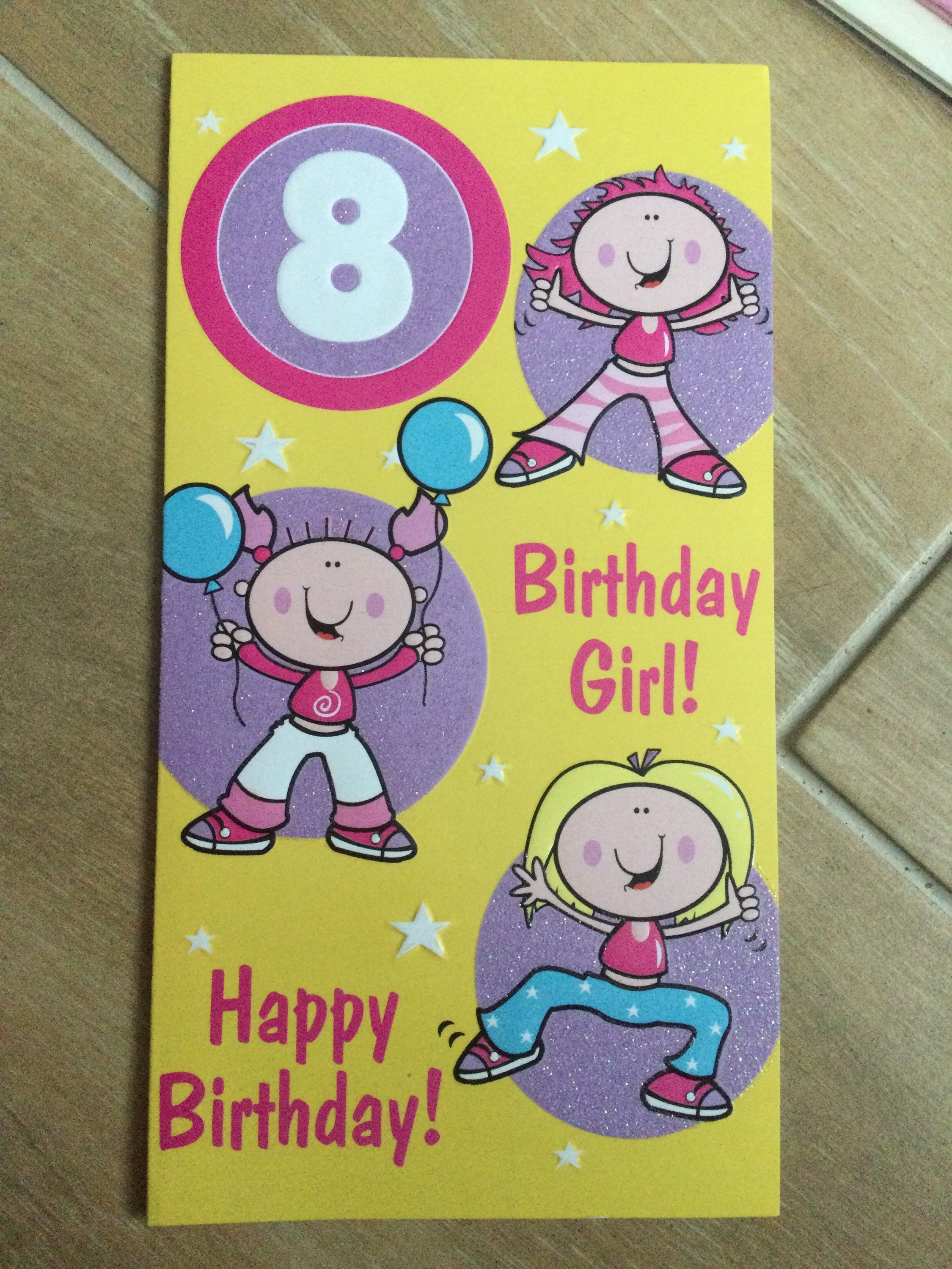 Birthday Girl 8th Birthday Greetings Card | Etsy
