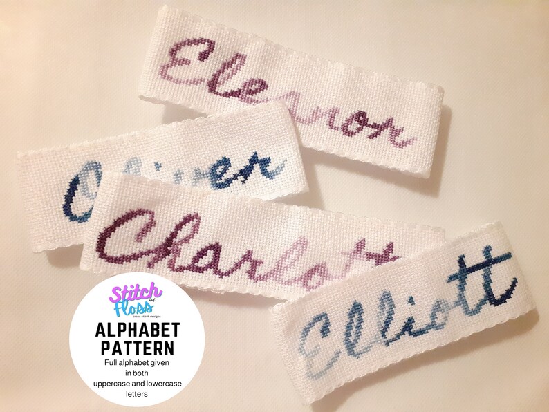 Calligraphy Alphabet Cross Stitch Pattern, PDF Only - Etsy