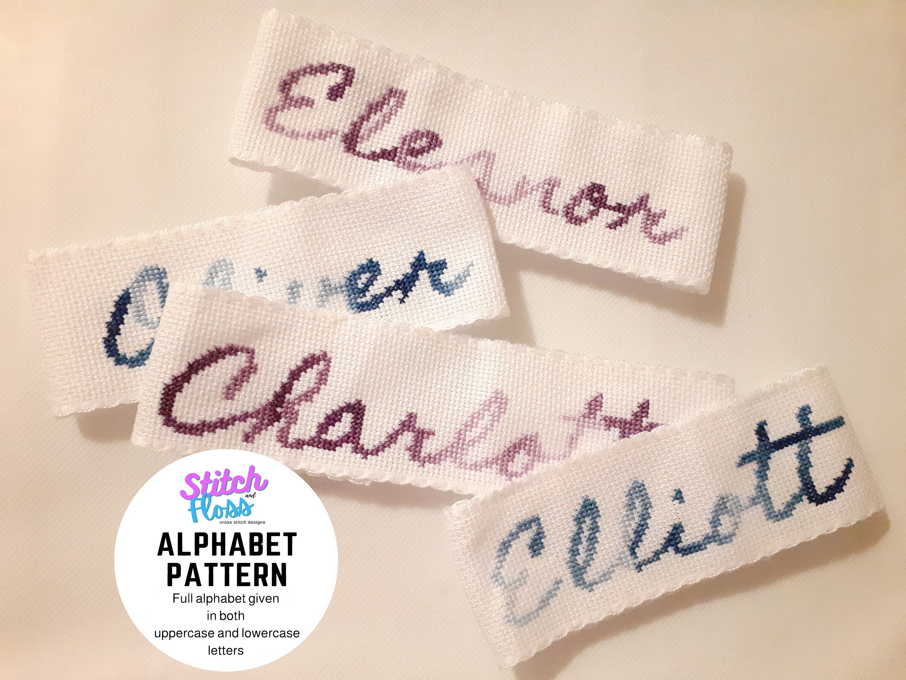 Calligraphy Alphabet Cross Stitch Pattern, PDF Only - Etsy