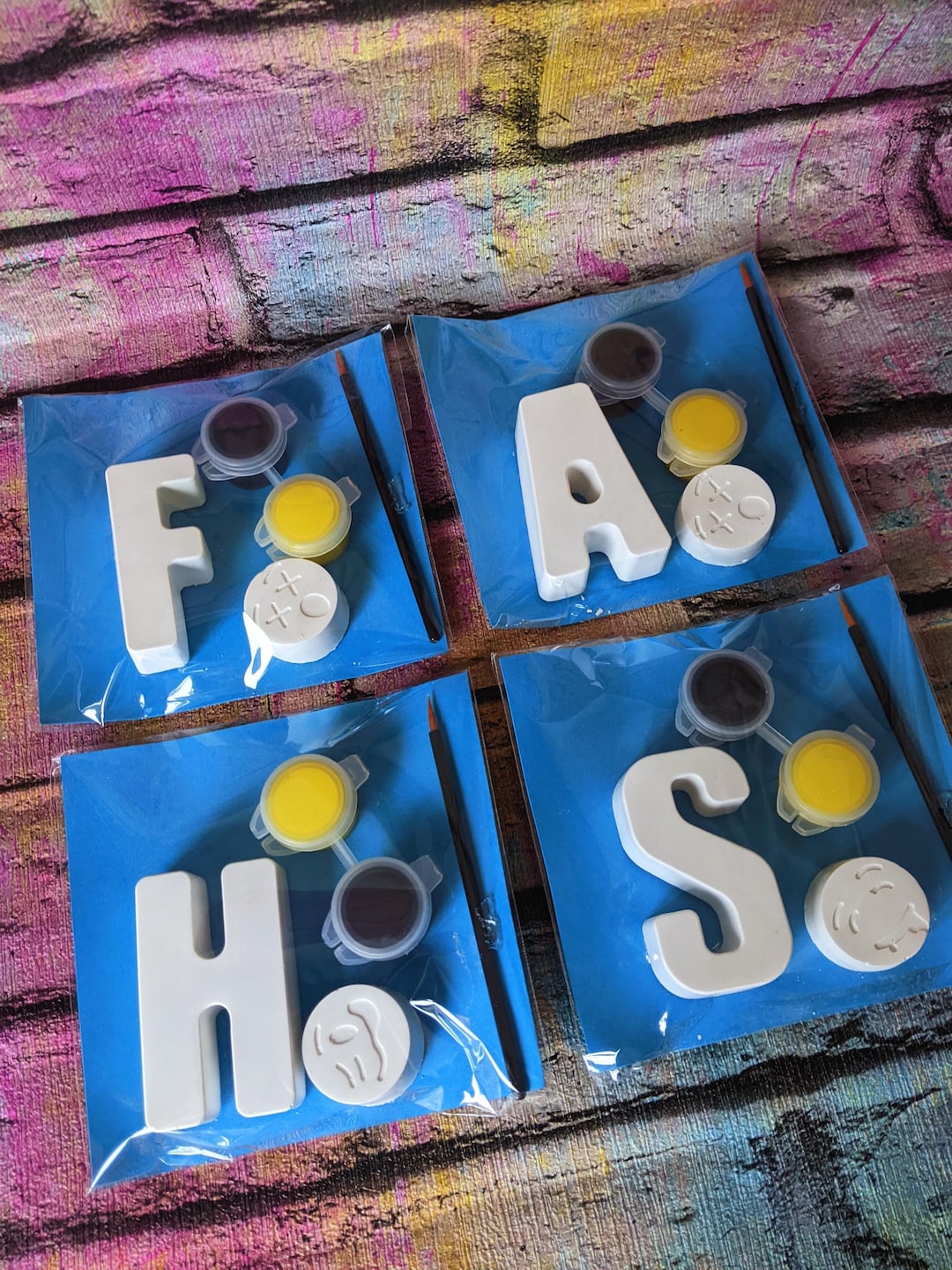 Personalised Emoji Initial Paint Craft Kit: Kids Party Bag Favour - Etsy
