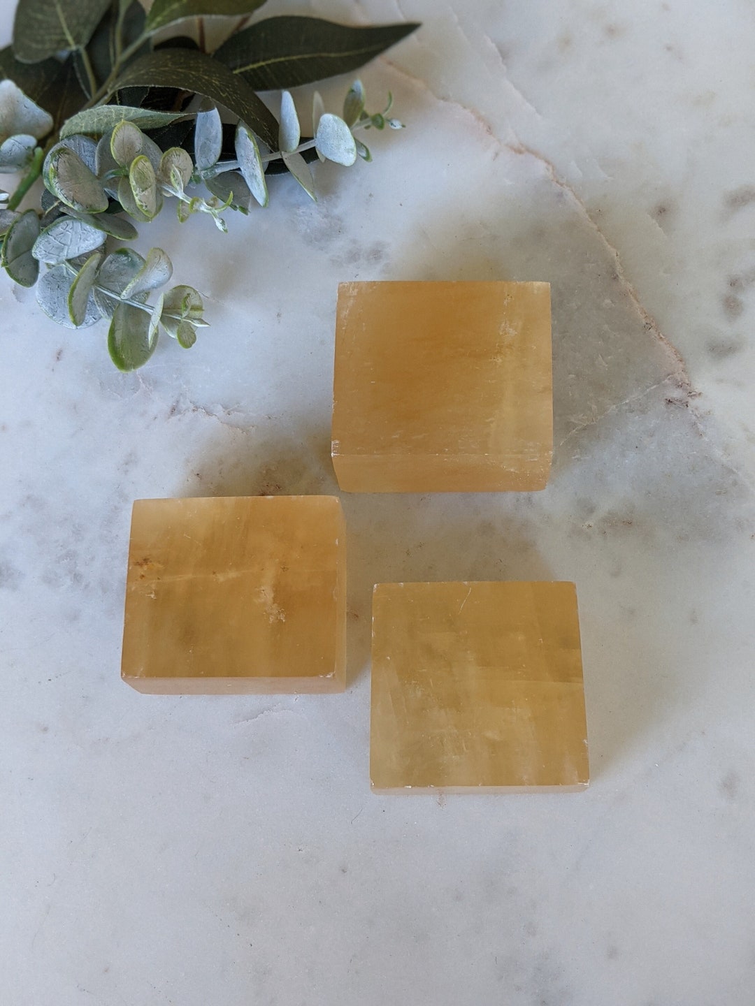 Yellow Honey Calcite Cube, Golden Amber Optical Calcite Cube - Etsy