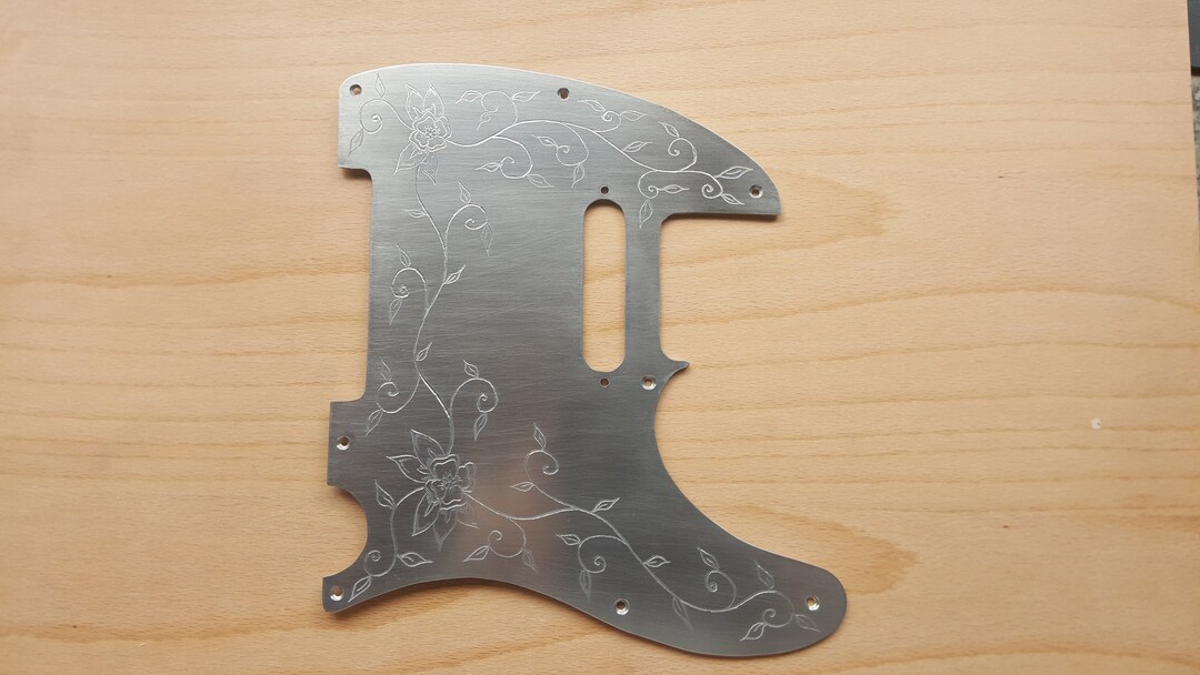 Telecaster Engraved Aluminium Pickguard - Hand Formed and Hand Engraved ...