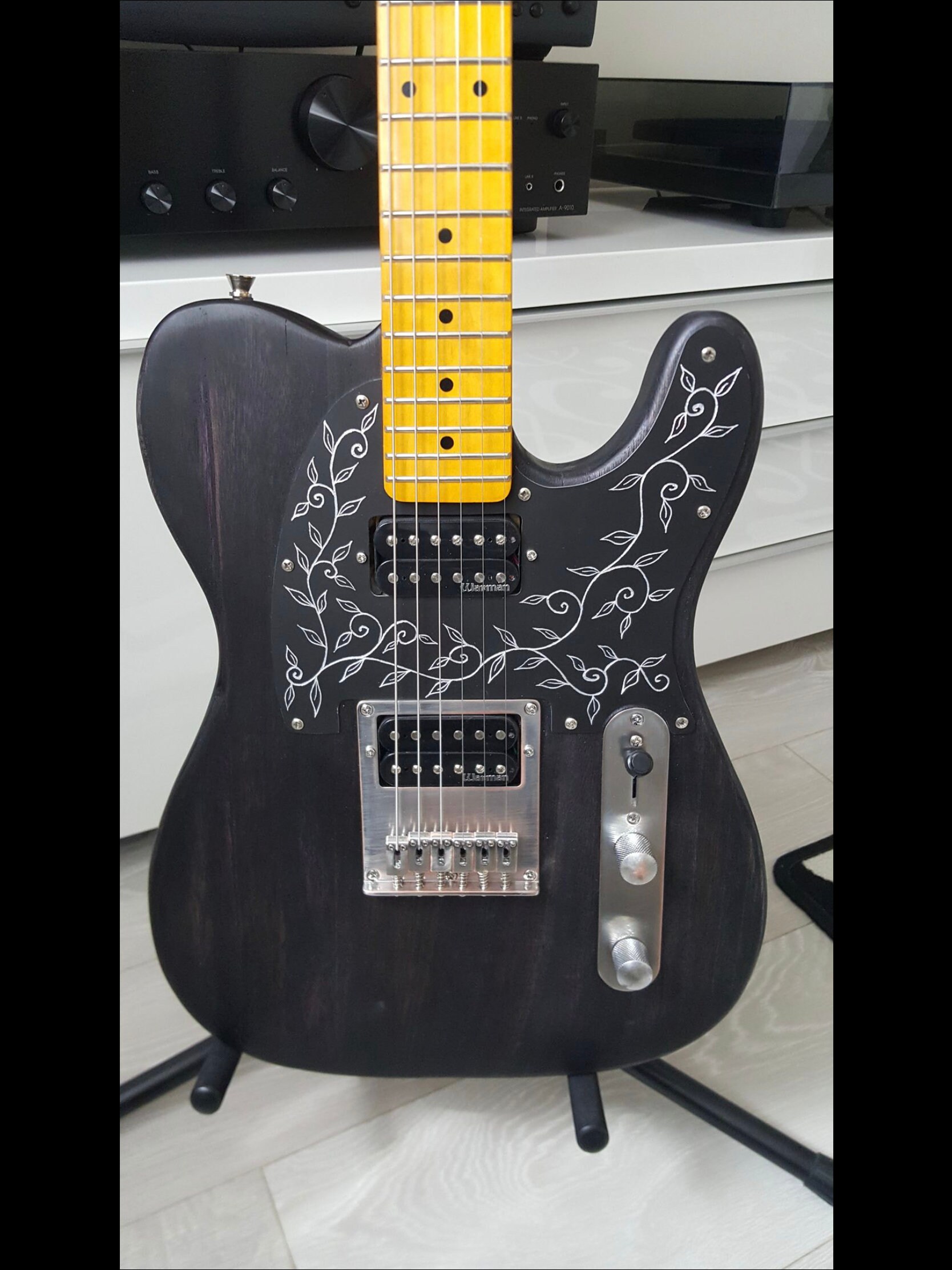 Engraved Telecaster Pickguard Humbucker Version Hand Formed - Etsy