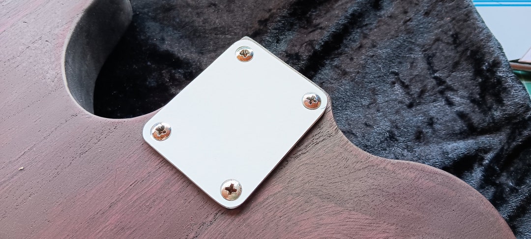 Guitar Neck Plate Standard Size in Gloss White 2mm Aluminium - Etsy
