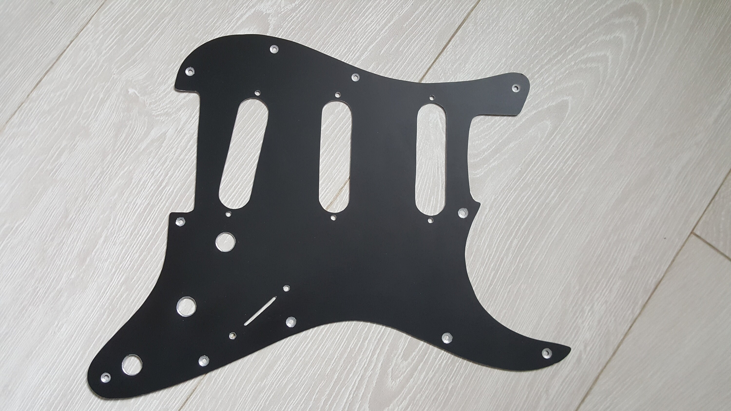 Stratocaster pickguard Handmade in black anodised aluminium | Etsy